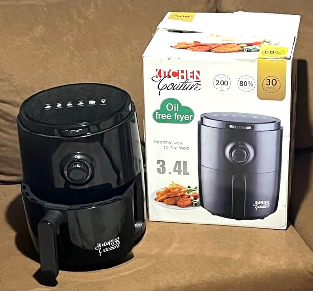 KITCHEN COUTURE 3.4 LITRE AIR FRYER-BLACK - Small Appliances in ...