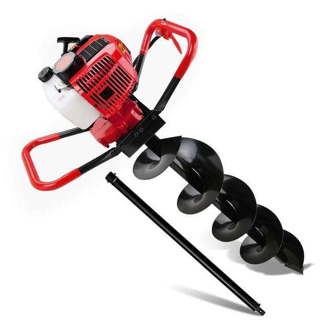 Petrol Post Hole Digger, 65CC, Drill Borer, Fence Auger Bits - Power ...