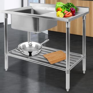 Food Grade Stainless Steel Kitchen Sink Bench Rust Resistant Adjustabl ...