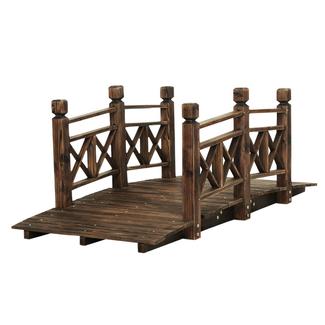 Vintage Arch Wooden Garden Bridge Weatherproof Rust Resistant Outdoor ...
