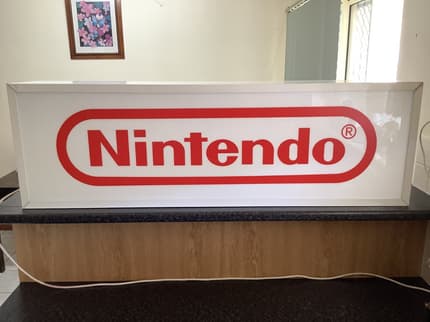 PRICE DROPPED - Rare Large 90s Nintendo Double Sided Light Up Sign ...