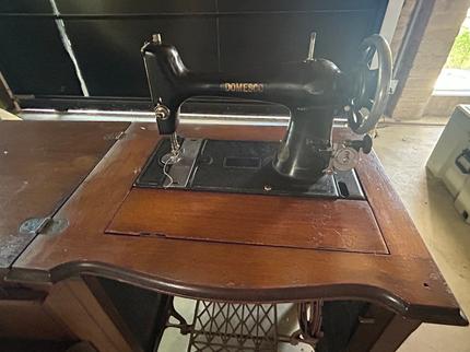 Antique Domesco Sewing Machine with original cabinet - Antiques in ...