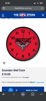 Essendon Bombers AFL clock - brand new - box never opened - Other ...