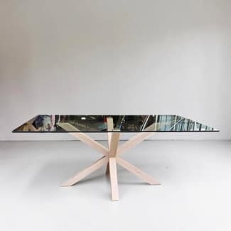 Geometric Spider BASE Glass Dining Table(Delivery Possible) - Dining ...