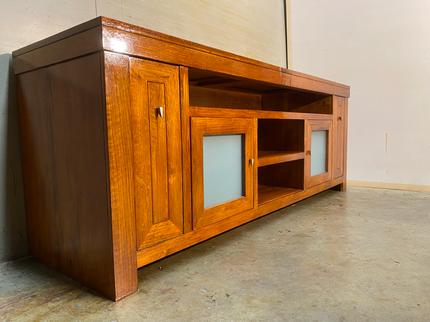 Excellent condition solid oak wood big size TV unit with 2 cabinets ...