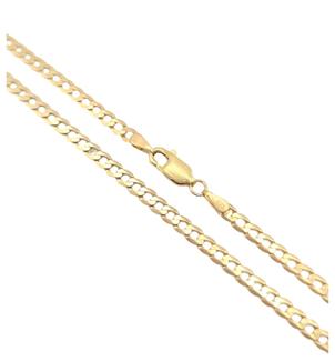 9ct Yellow Gold Flat Curb Link Chain 051600160 - Unisex Jewellery in ...